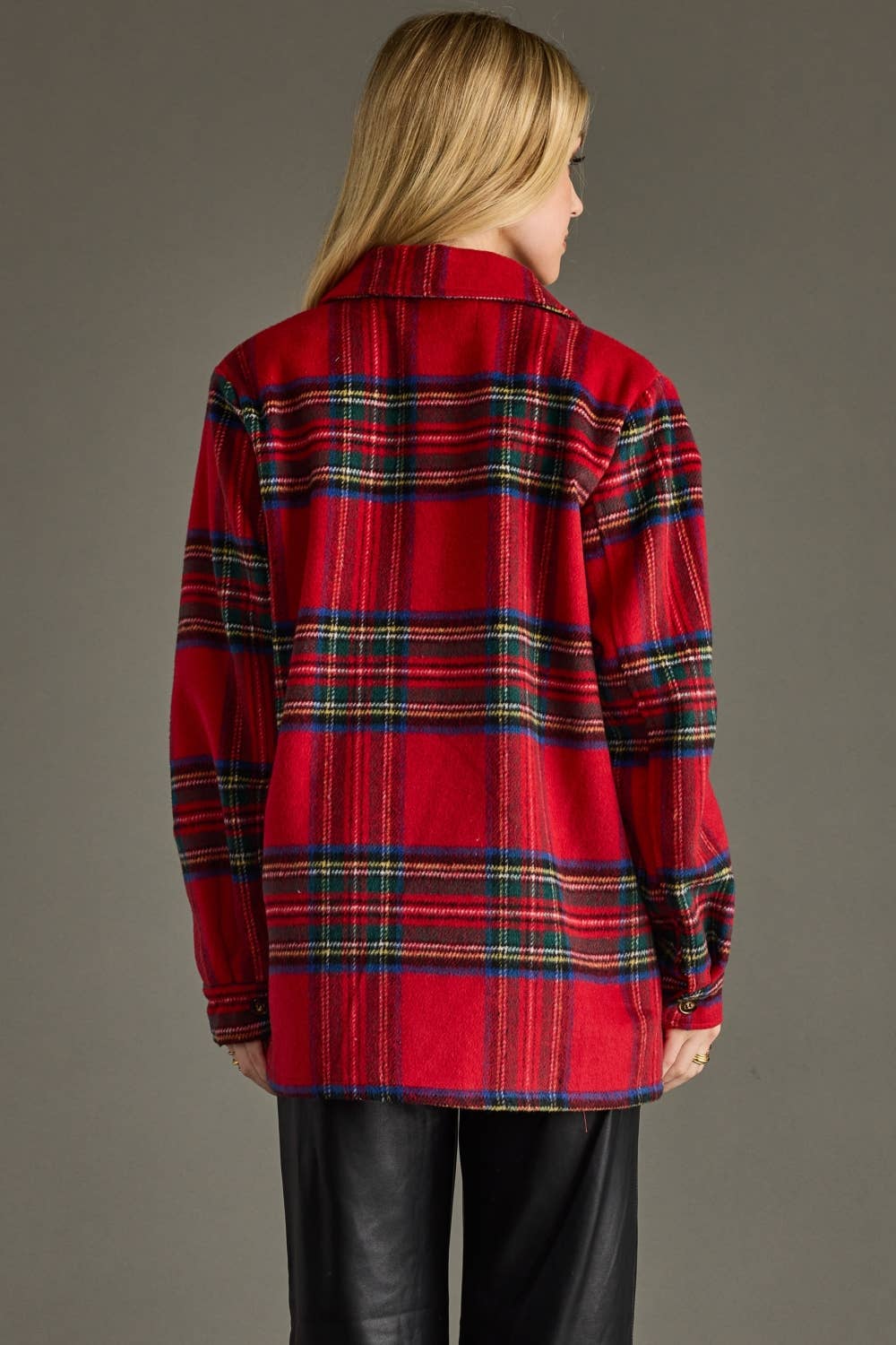 Red, Green, Blue & Yellow Plaid Jacket – give.
