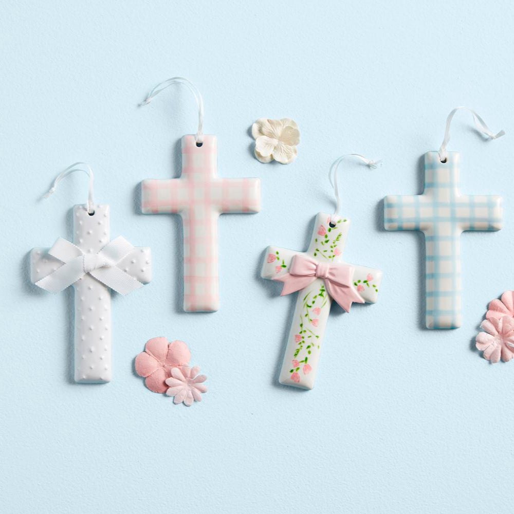 Ceramic Painted Crosses - 4 Colors – give.