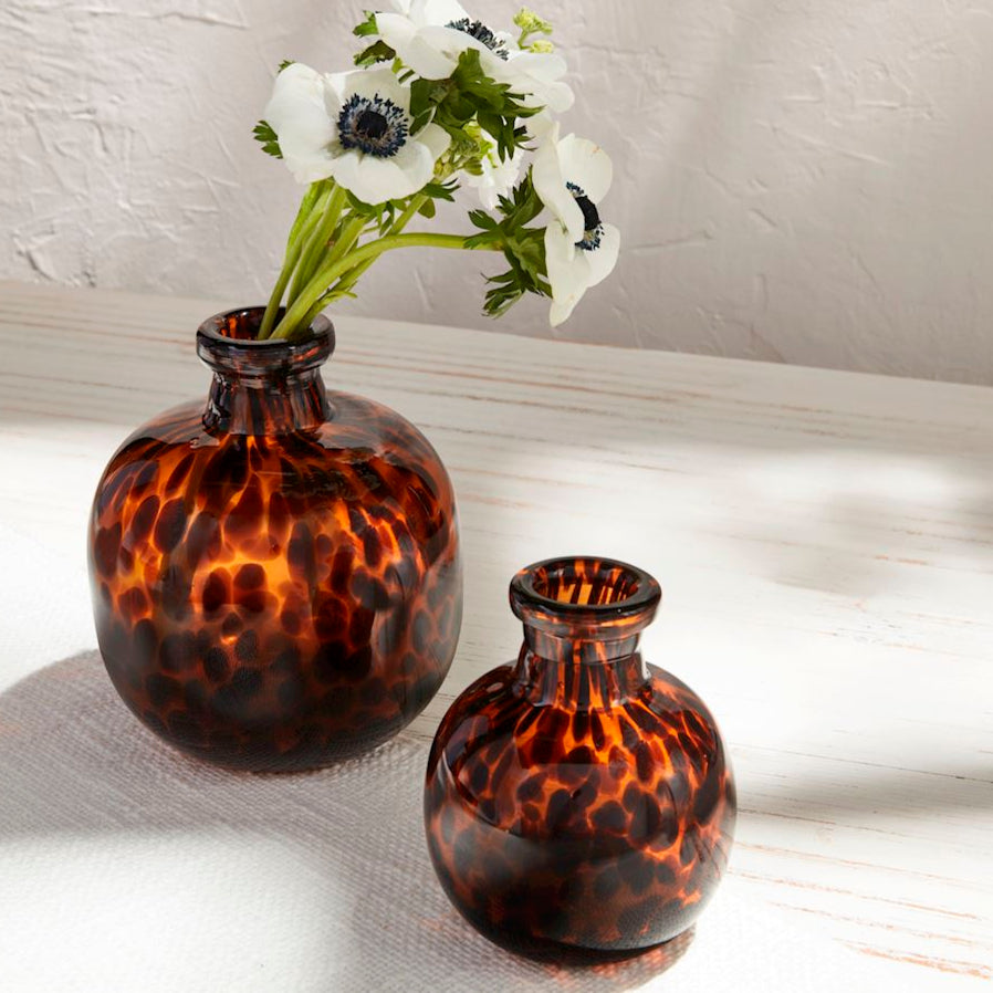 Tortoise Glass Vase - 2 Sizes – give.