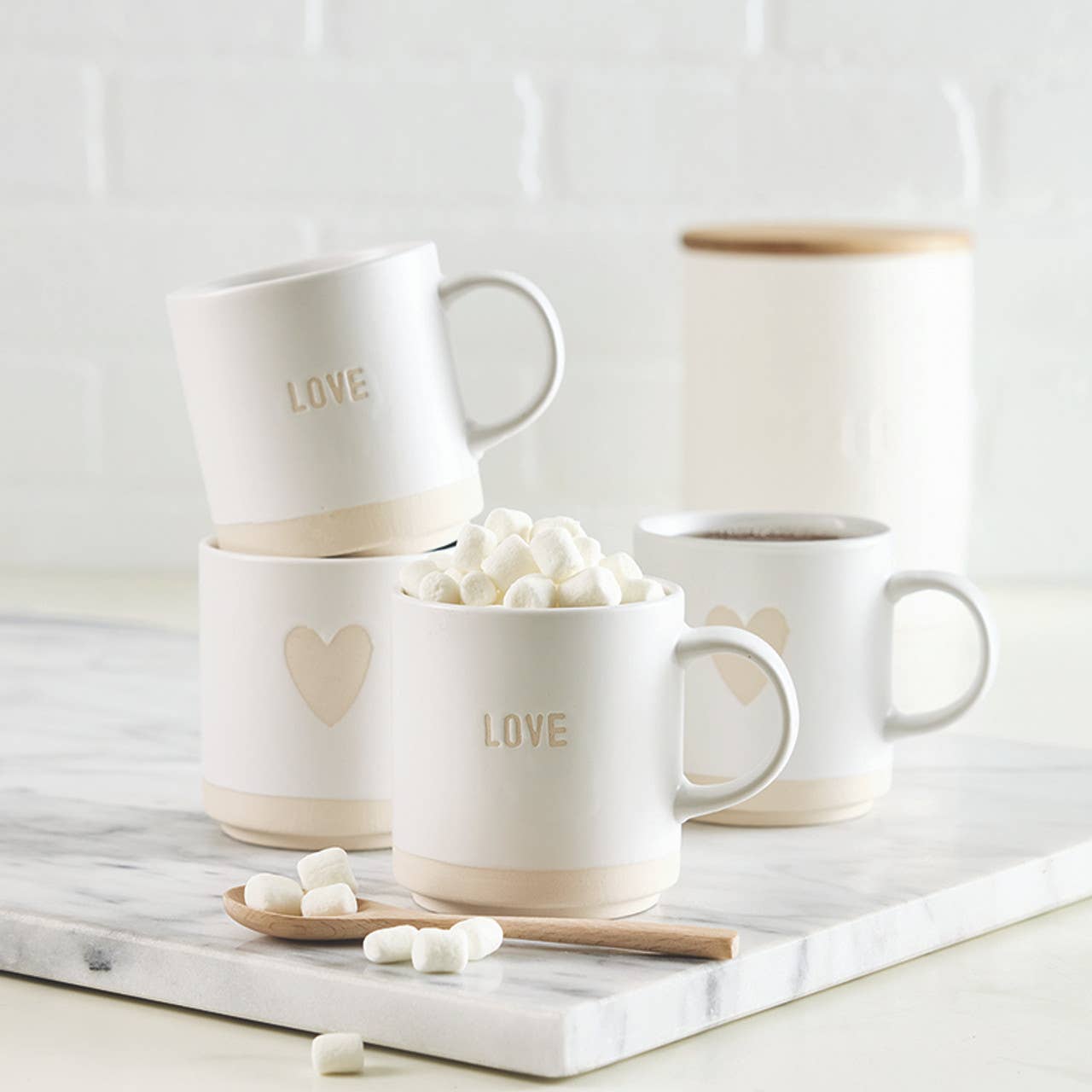 Love/Heart Mugs - Set of 2 – give.
