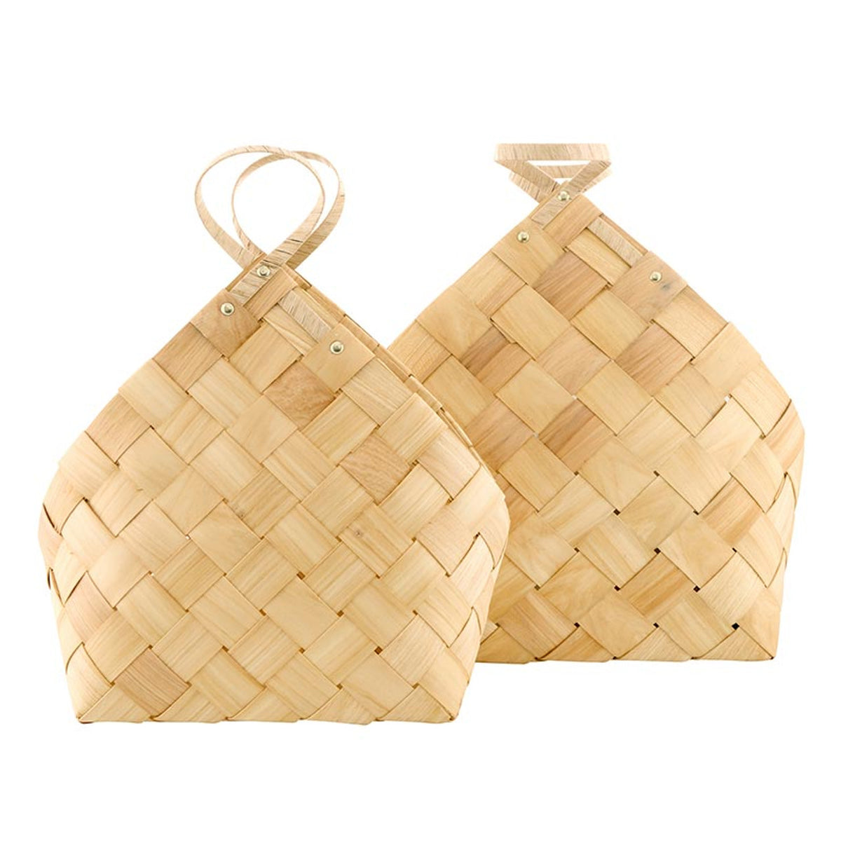 Nested Wood Fiber Baskets - Natural - 2 Sizes – give.