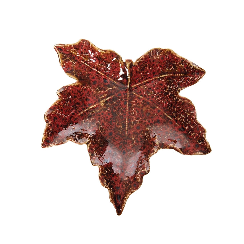 Red Maple Leaf Decorative Plate – give.