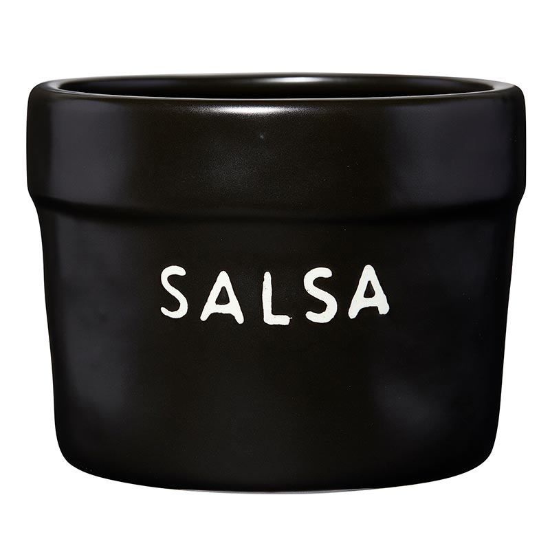 Black Ceramic Salsa Bowl – give.
