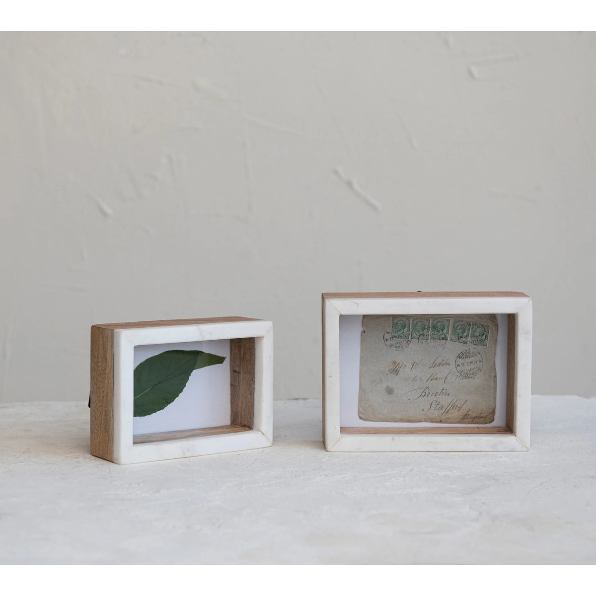Marble & Mango Wood Shadow Box Photo Frame - 2 Sizes – give.