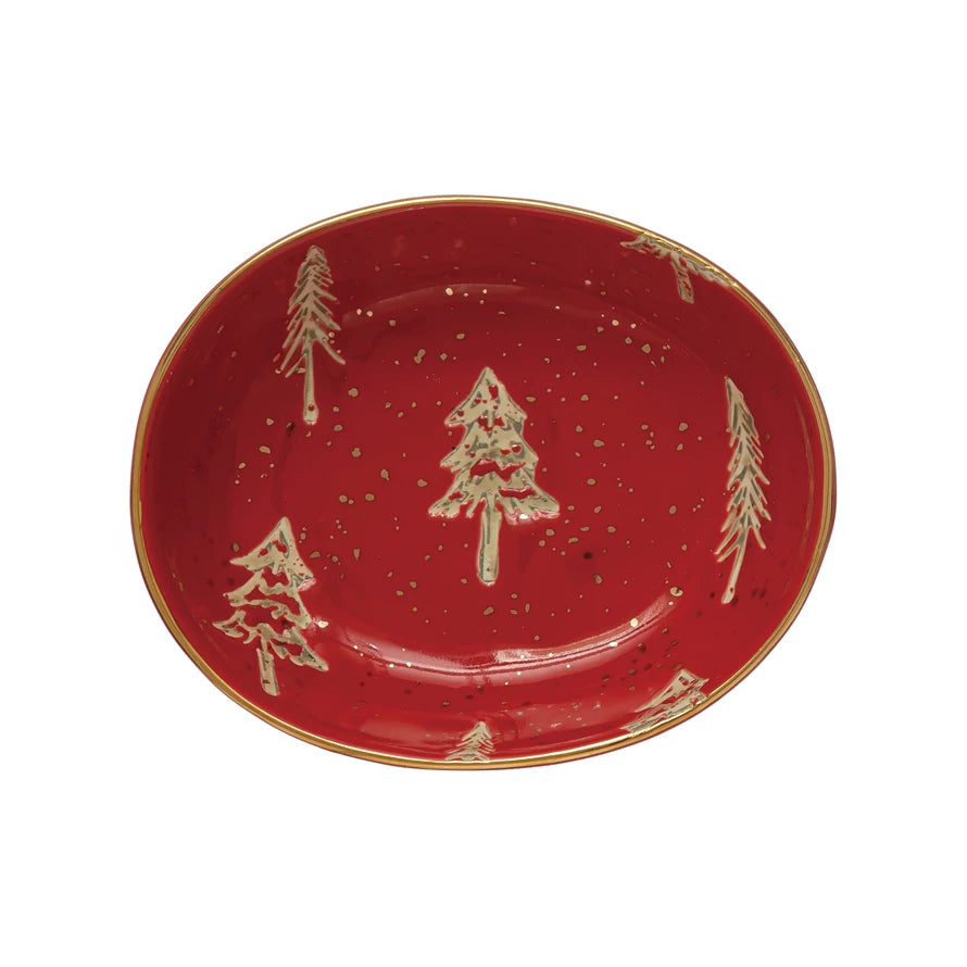 Hand-Stamped Bowl with Tree Pattern – give.